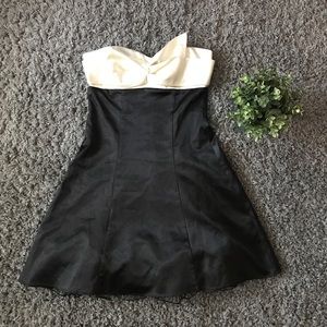 Dresses | Miss Bisou Formal Dress 9 Strapless Black Cream | Poshmark